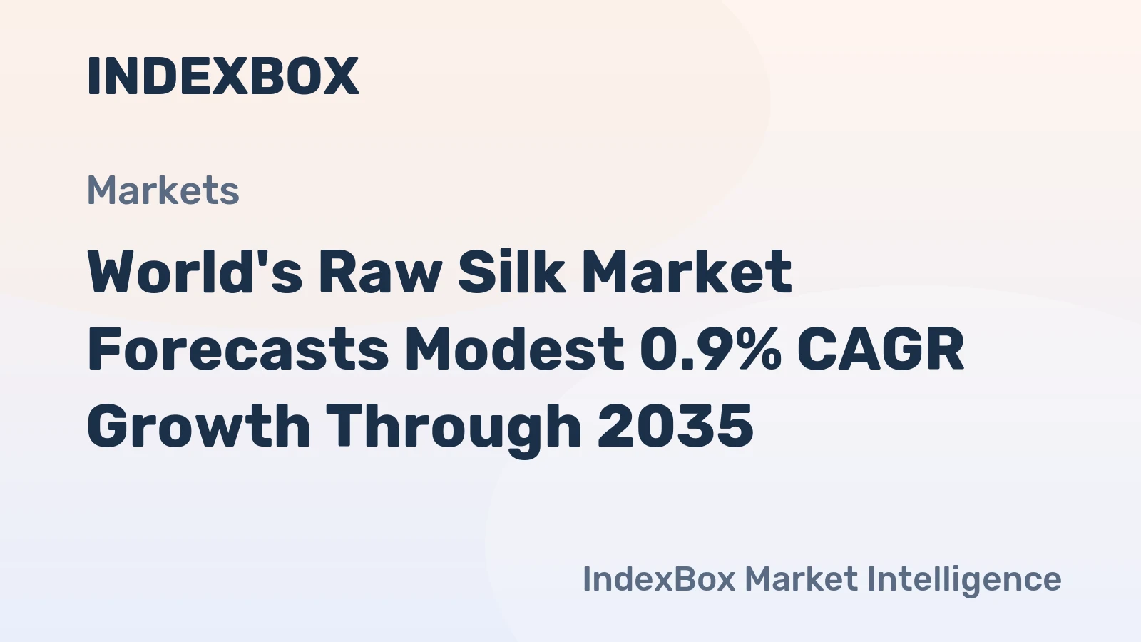 World's Raw Silk Market Forecasts Modest 0.9% CAGR Growth Through 2035