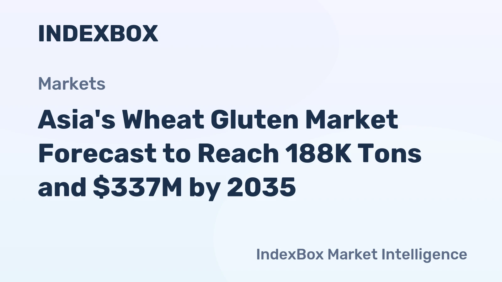 Asia's Wheat Gluten Market Forecast to Reach 188K Tons and $337M by 2035