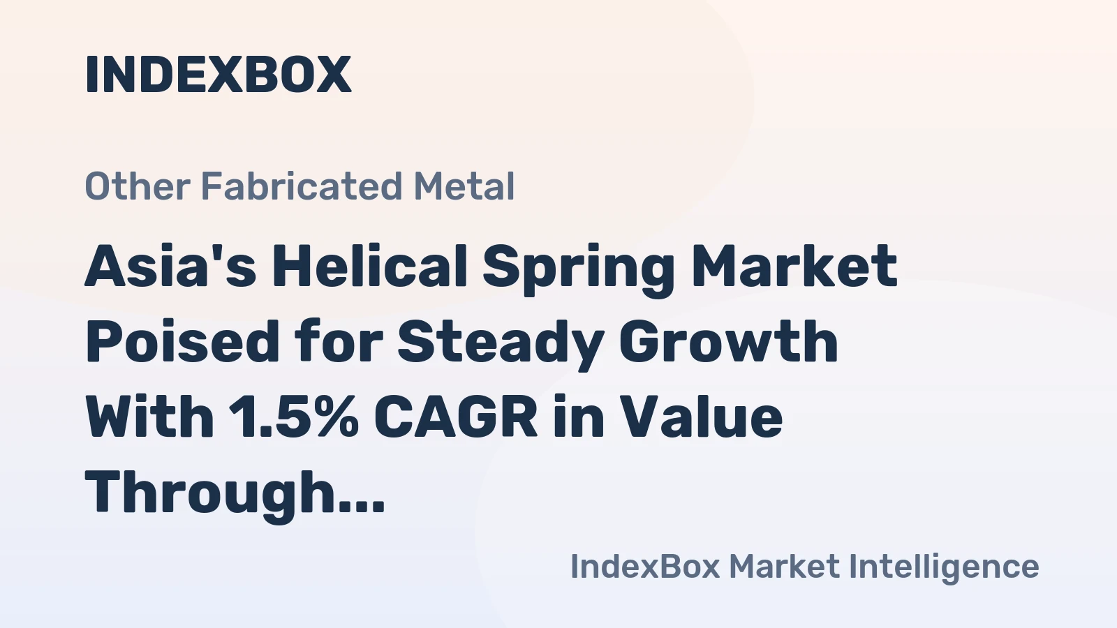 Asia's Helical Spring Market Poised for Steady Growth With 1.5% CAGR in Value Through 2035