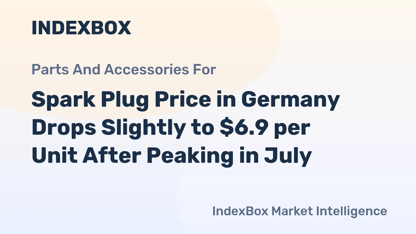 Spark Plug Price in Germany Drops Slightly to $6.9 per Unit After Peaking in July