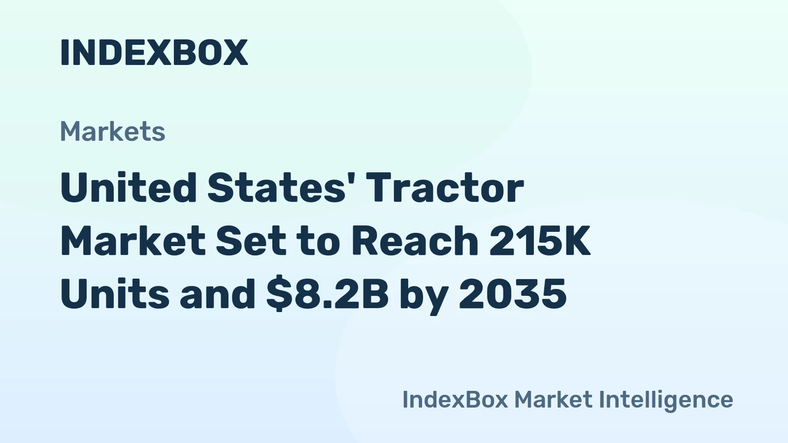 United States' Tractor Market Set to Reach 215K Units and $8.2B by 2035