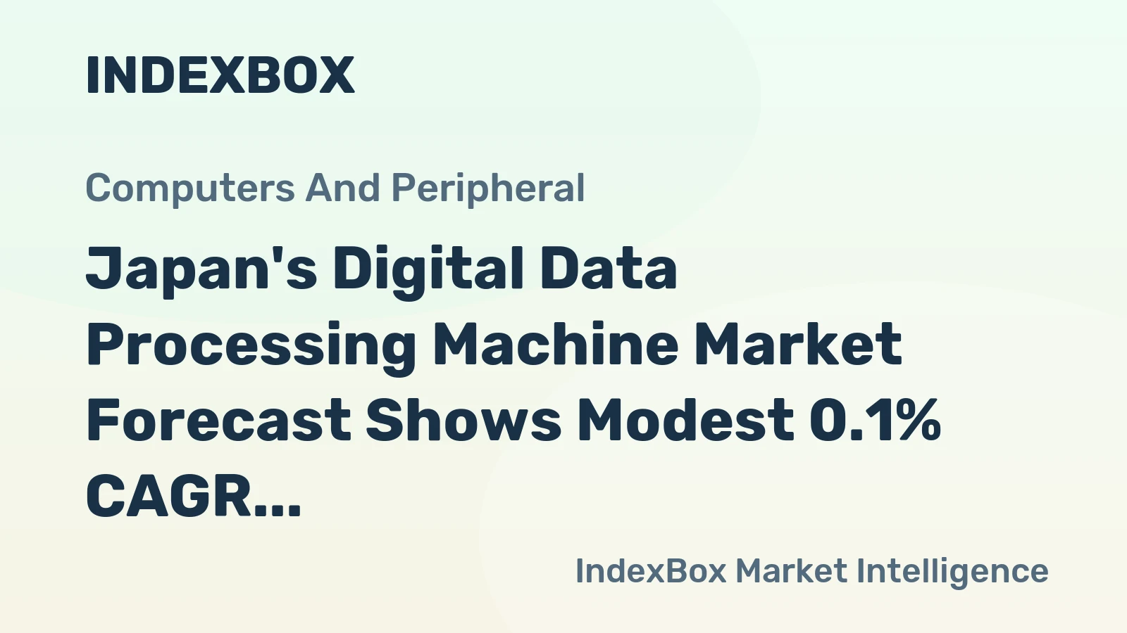 Japan's Digital Data Processing Machine Market Forecast Shows Modest 0.1% CAGR Growth Through 2035