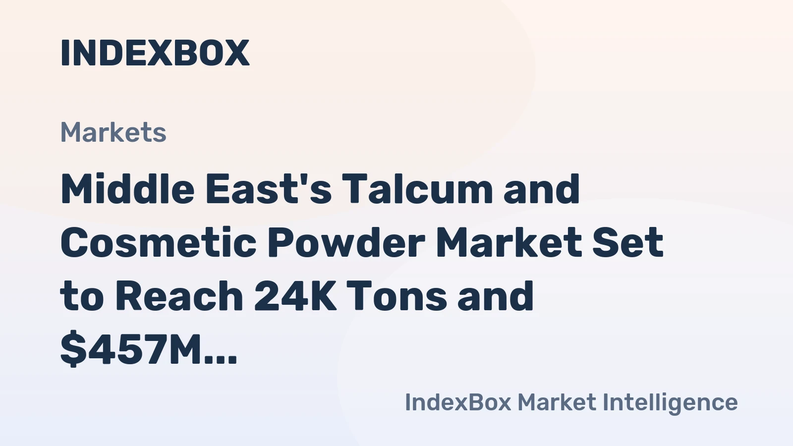 Middle East's Talcum and Cosmetic Powder Market Set to Reach 24K Tons and $457M by 2035