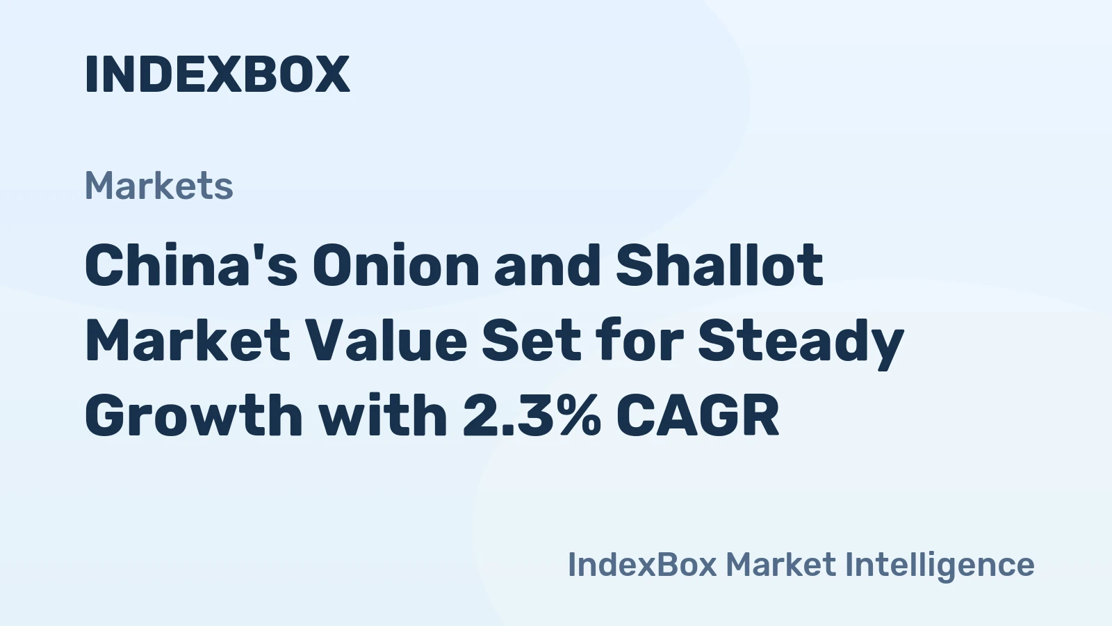 China's Onion and Shallot Market Value Set for Steady Growth with 2.3% CAGR
