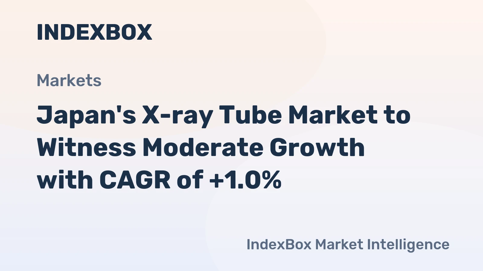 Japan's X-ray Tube Market to Witness Moderate Growth with CAGR of +1.0%