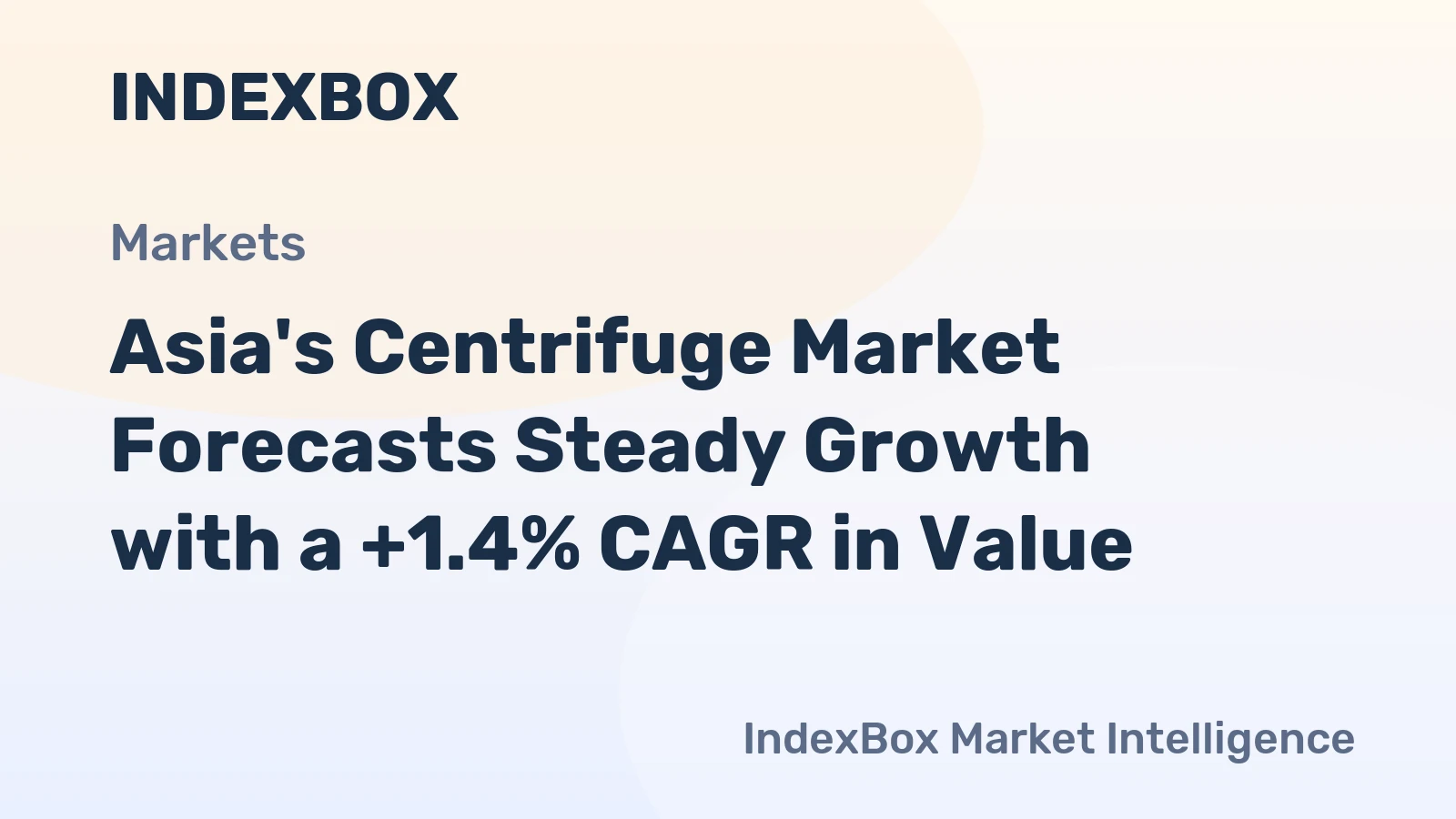 Asia's Centrifuge Market Forecasts Steady Growth with a +1.4% CAGR in Value
