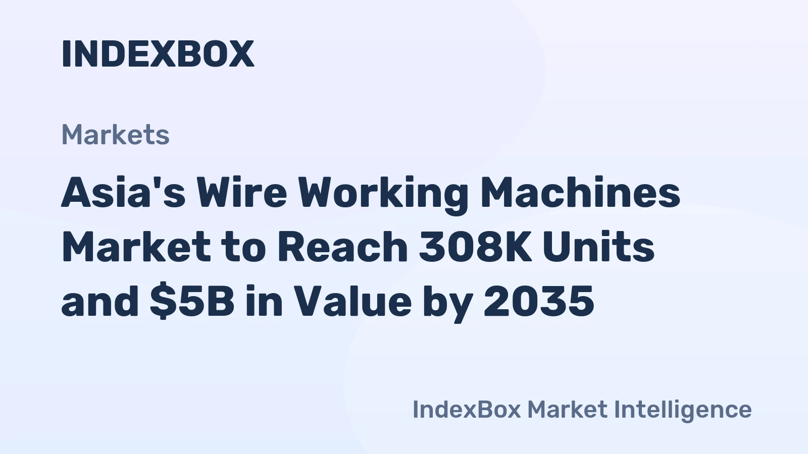Asia's Wire Working Machines Market to Reach 308K Units and $5B in Value by 2035