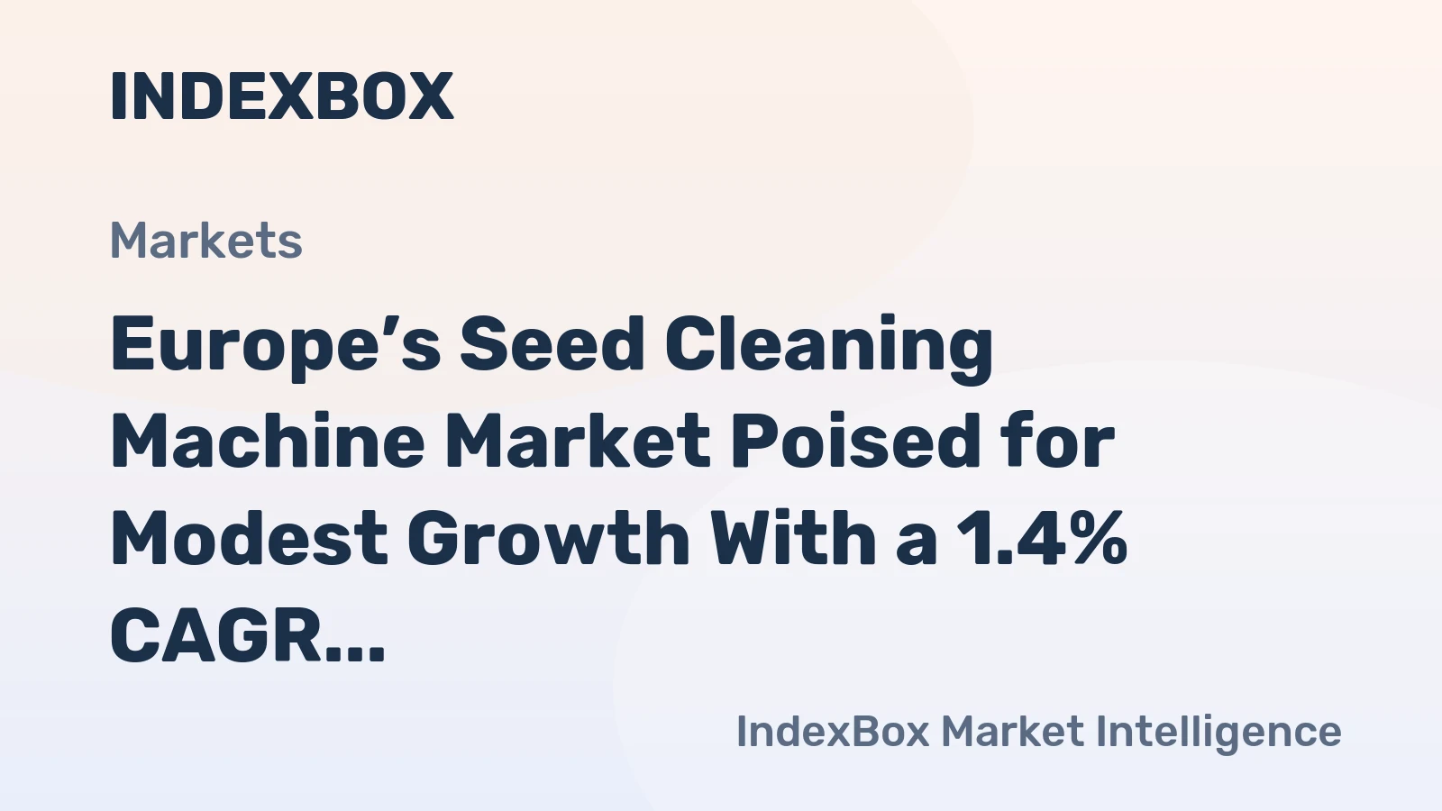 Europe’s Seed Cleaning Machine Market Poised for Modest Growth With a 1.4% CAGR Through 2035