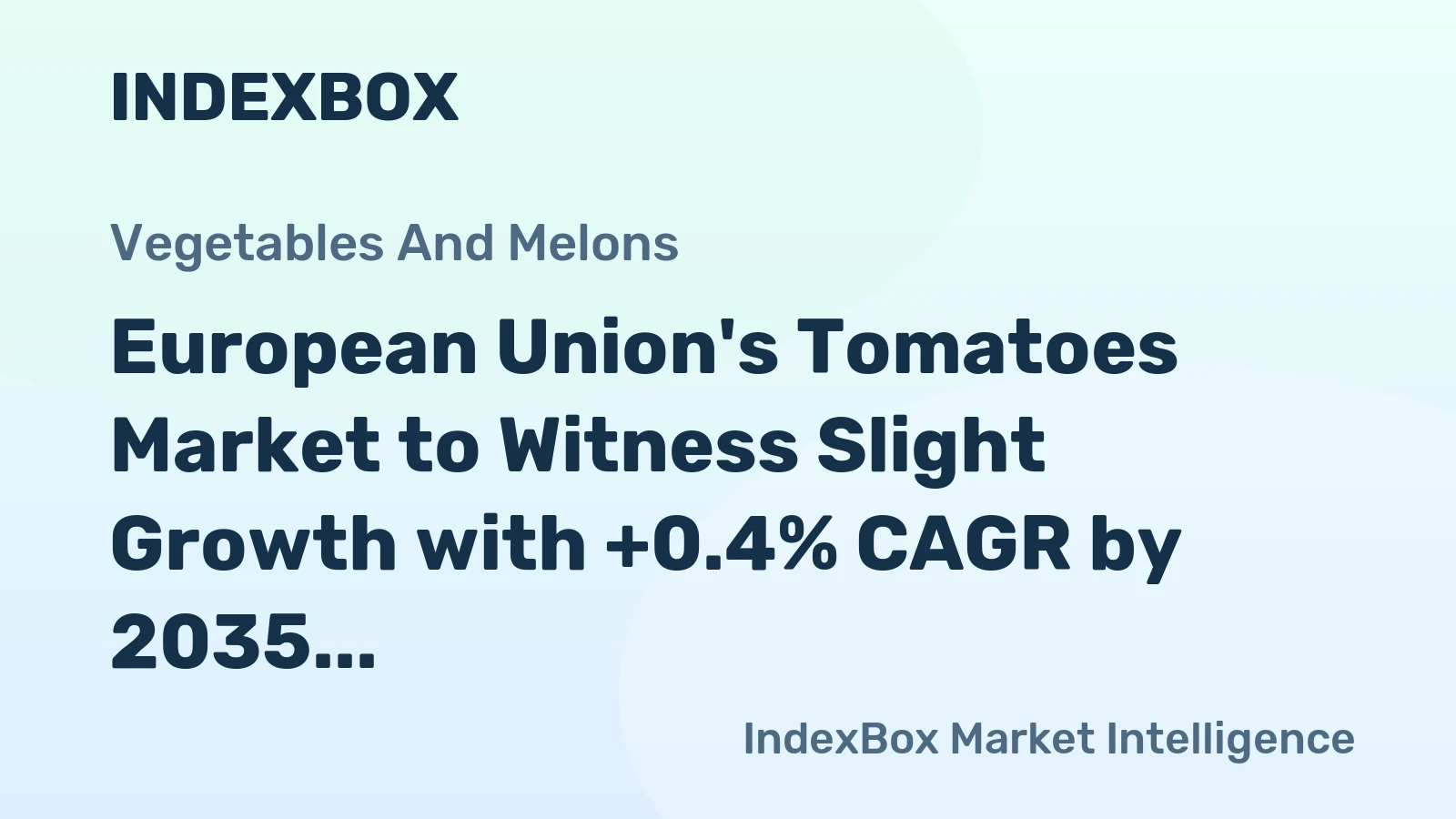 European Union's Tomatoes Market to Witness Slight Growth with +0.4% CAGR by 2035
