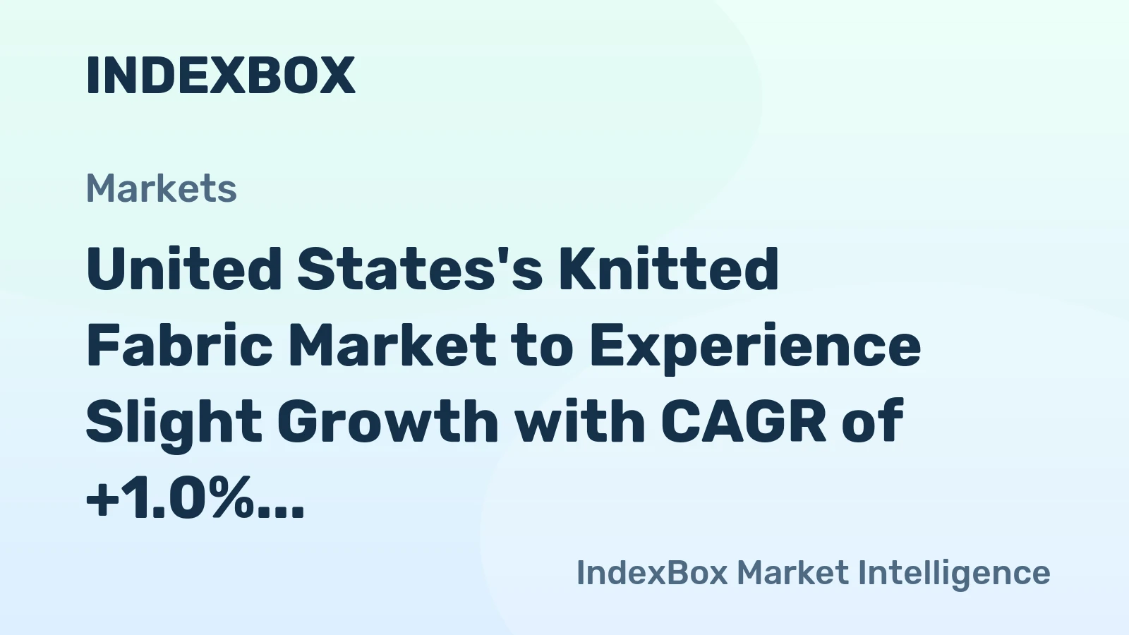 United States's Knitted Fabric Market to Experience Slight Growth with CAGR of +1.0% in Volume but Decrease by -9.0% in Value from 2024 to 2035