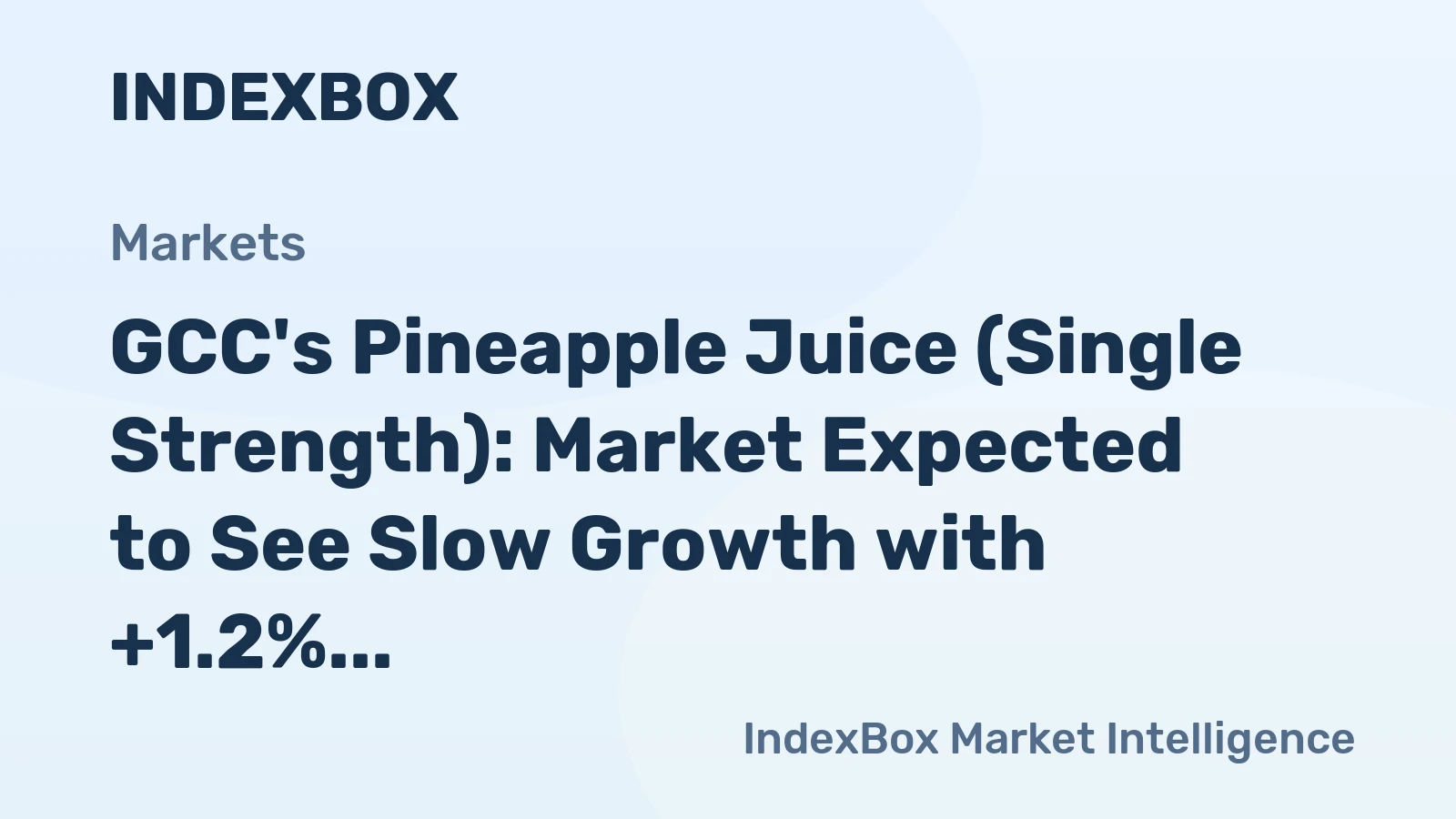 GCC's Pineapple Juice (Single Strength): Market Expected to See Slow Growth with +1.2% CAGR from 2024-2035