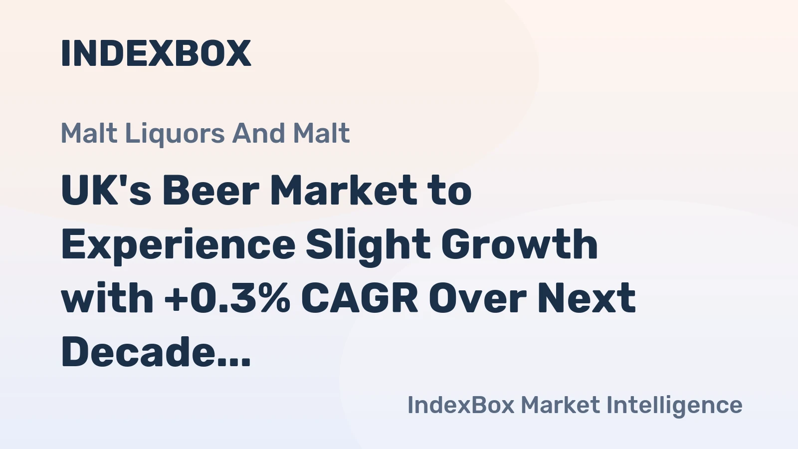 UK's Beer Market to Experience Slight Growth with +0.3% CAGR Over Next Decade
