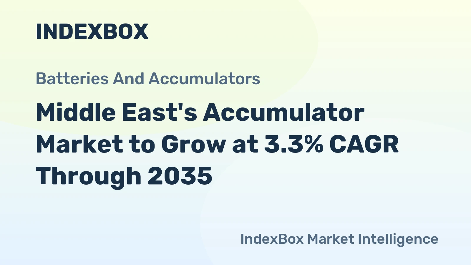 Middle East's Accumulator Market to Grow at 3.3% CAGR Through 2035