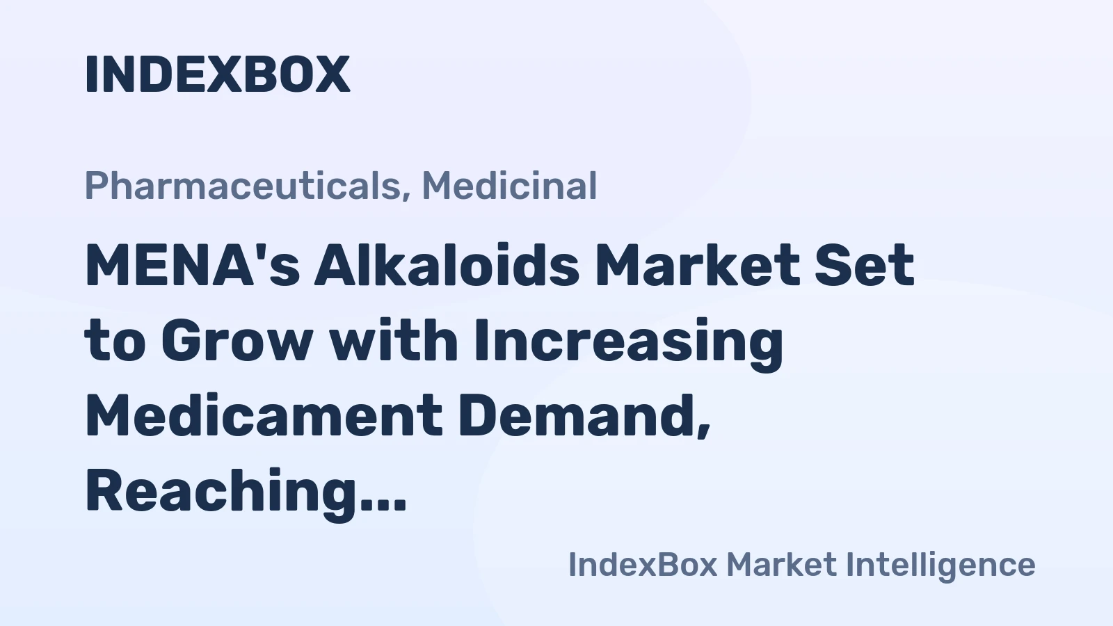 MENA's Alkaloids Market Set to Grow with Increasing Medicament Demand, Reaching $8.1B by 2035