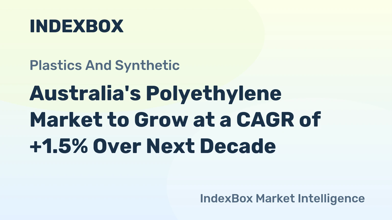 Australia's Polyethylene Market to Grow at a CAGR of +1.5% Over Next Decade