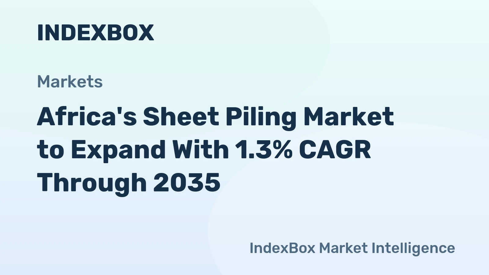 Africa's Sheet Piling Market to Expand With 1.3% CAGR Through 2035