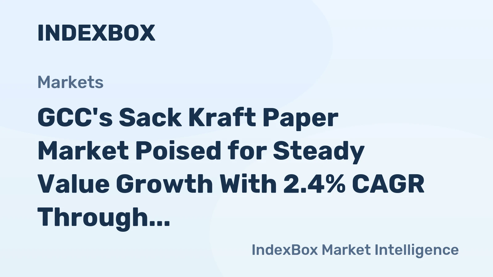 GCC's Sack Kraft Paper Market Poised for Steady Value Growth With 2.4% CAGR Through 2035