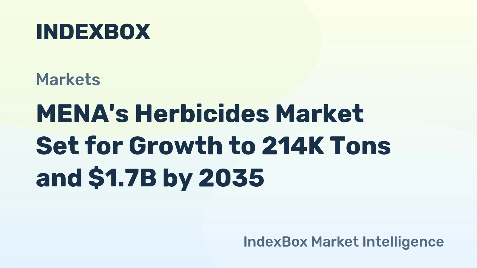 MENA's Herbicides Market Set for Growth to 214K Tons and $1.7B by 2035