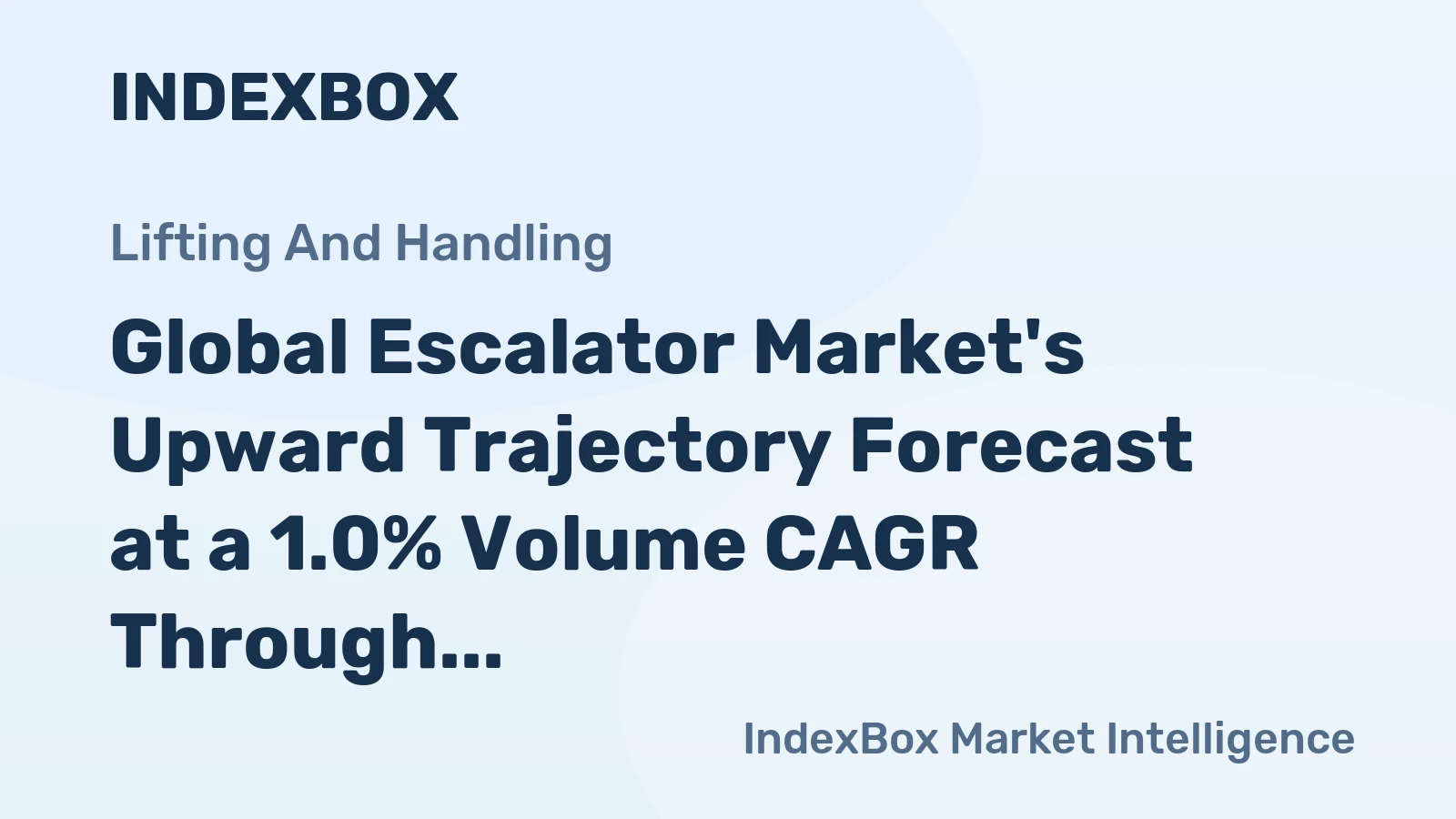 Global Escalator Market's Upward Trajectory Forecast at a 1.0% Volume CAGR Through 2035