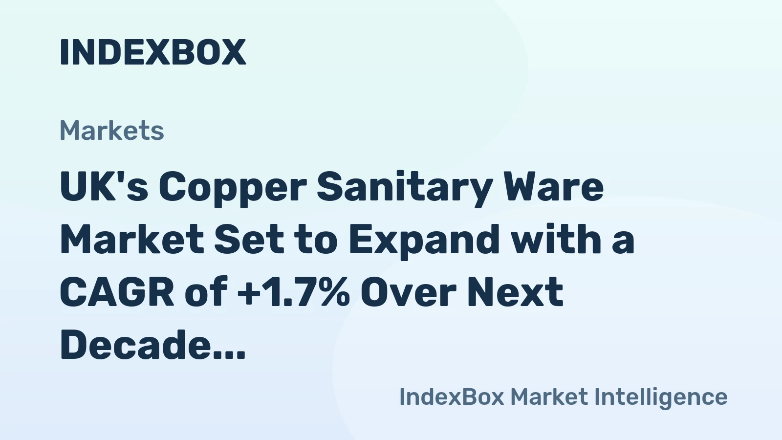 UK's Copper Sanitary Ware Market Set to Expand with a CAGR of +1.7% Over Next Decade