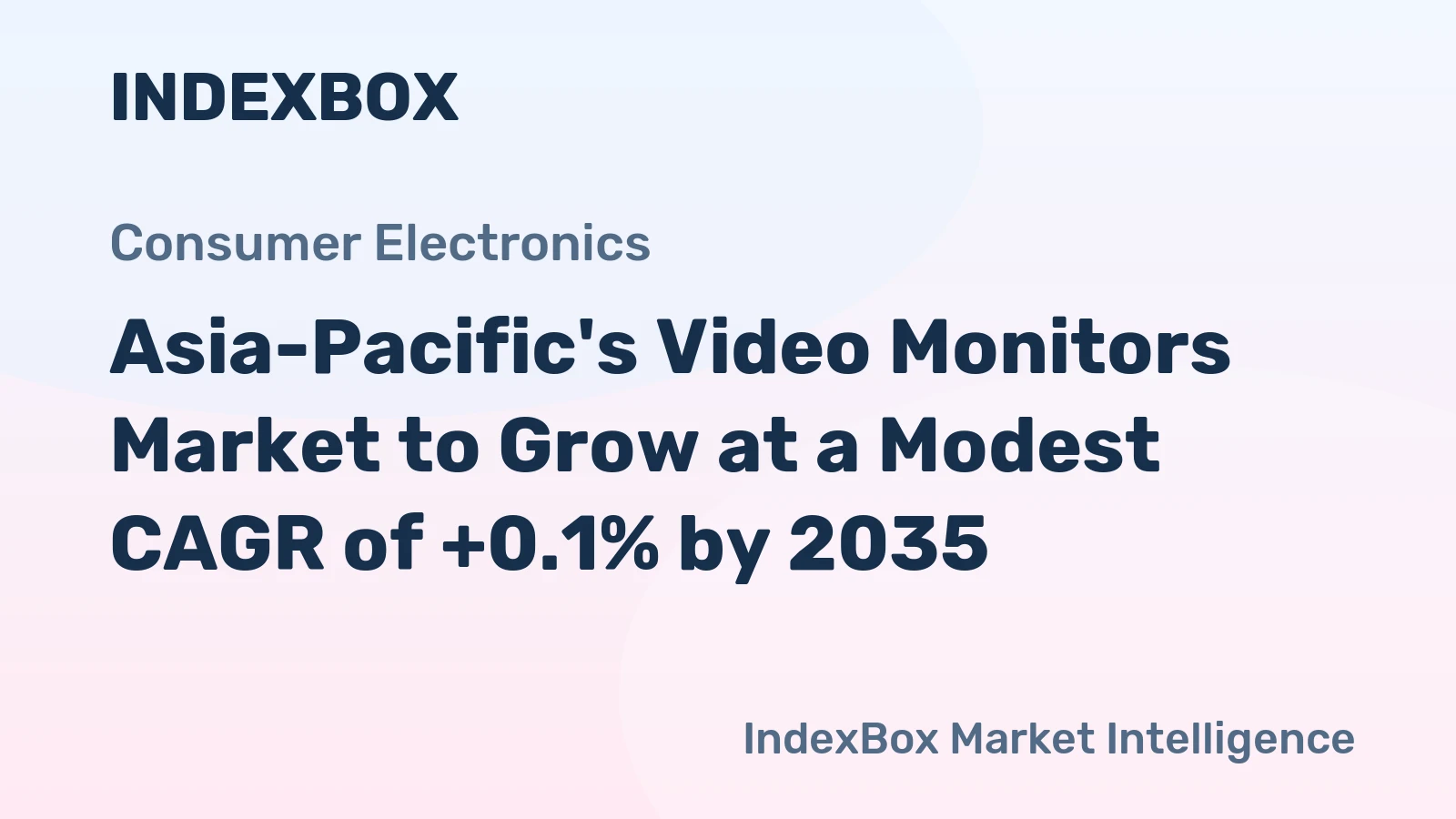 Asia-Pacific's Video Monitors Market to Grow at a Modest CAGR of +0.1% by 2035