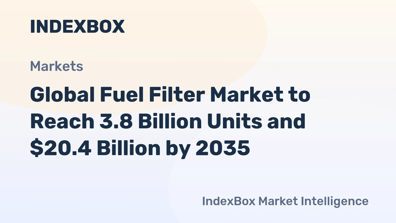 Global Fuel Filter Market to Reach 3.8 Billion Units and $20.4 Billion by 2035