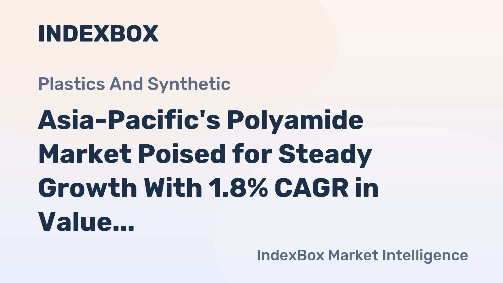 Asia-Pacific's Polyamide Market Poised for Steady Growth With 1.8% CAGR in Value Through 2035
