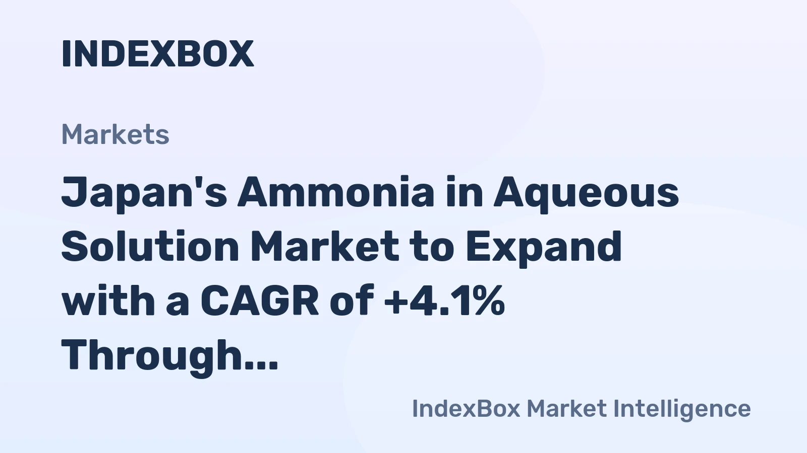 Japan's Ammonia in Aqueous Solution Market to Expand with a CAGR of +4.1% Through 2035