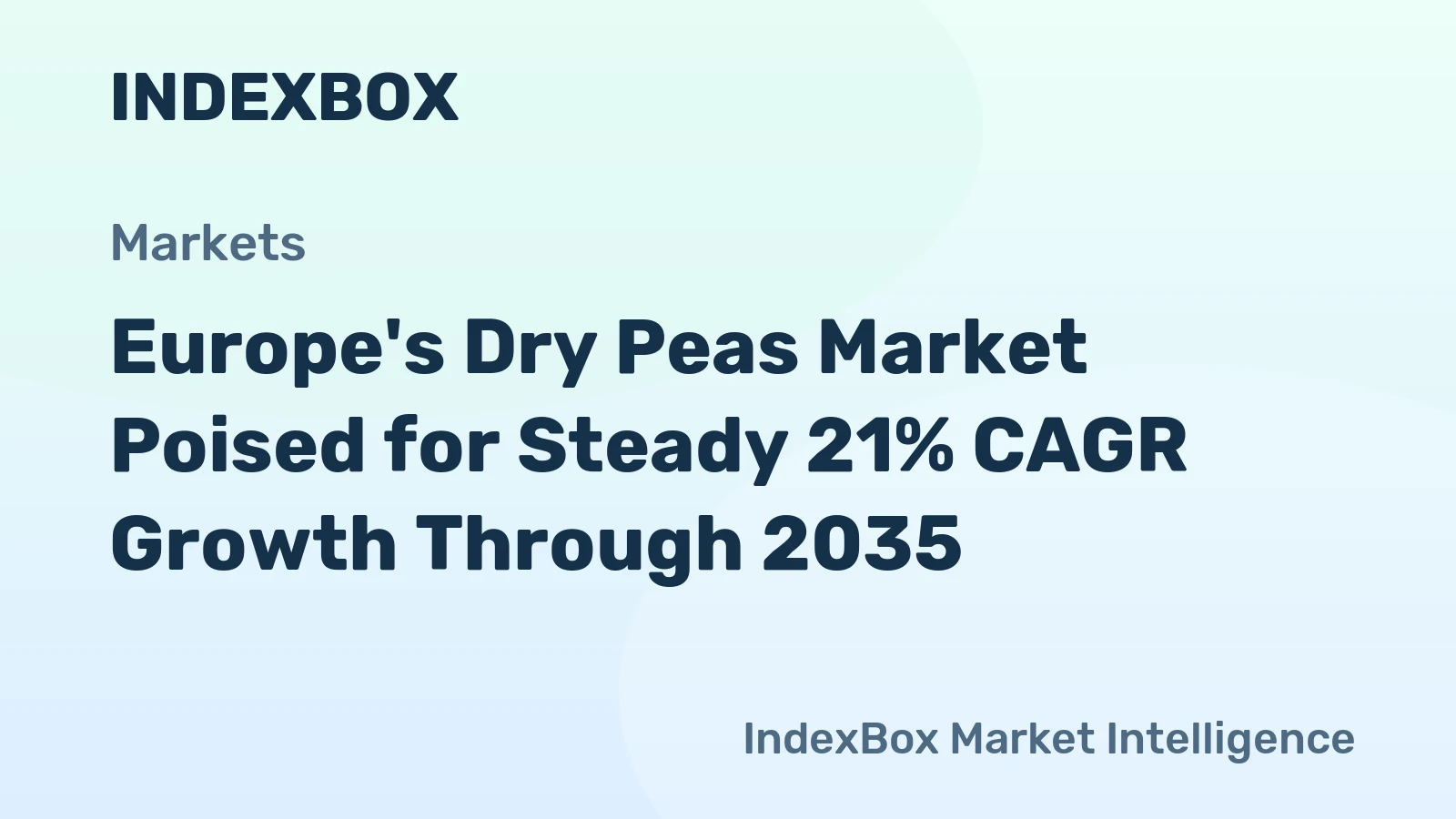 Europe's Dry Peas Market Poised for Steady 21% CAGR Growth Through 2035