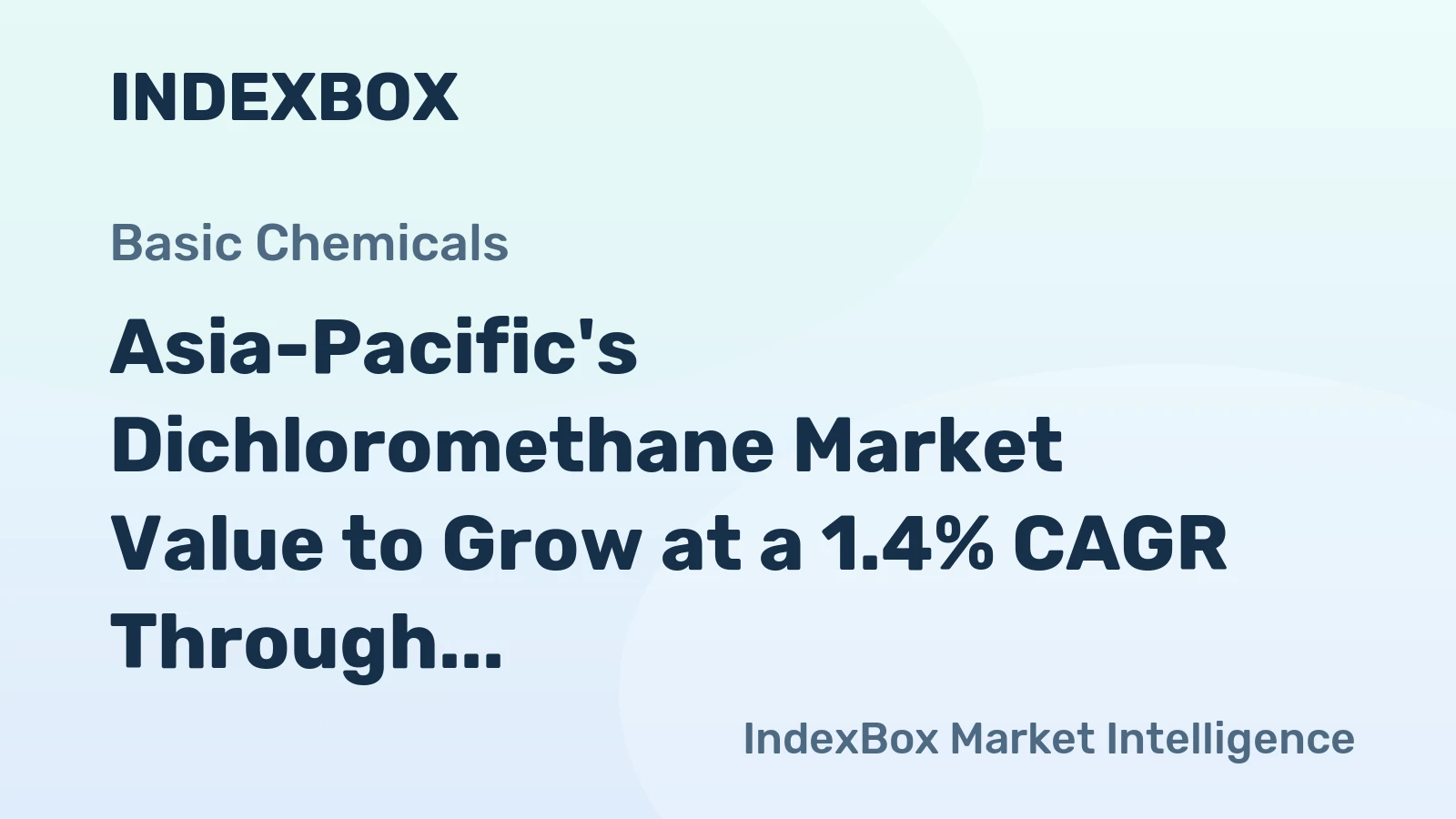 Asia-Pacific's Dichloromethane Market Value to Grow at a 1.4% CAGR Through 2035