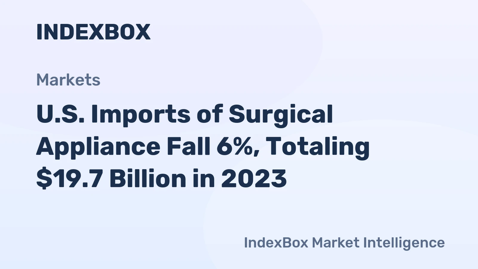 U.S. Imports of Surgical Appliance Fall 6%, Totaling $19.7 Billion in 2023