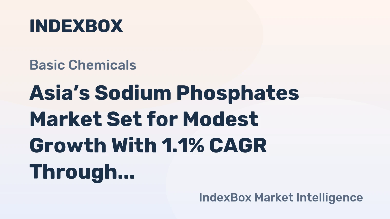 Asia’s Sodium Phosphates Market Set for Modest Growth With 1.1% CAGR Through 2035