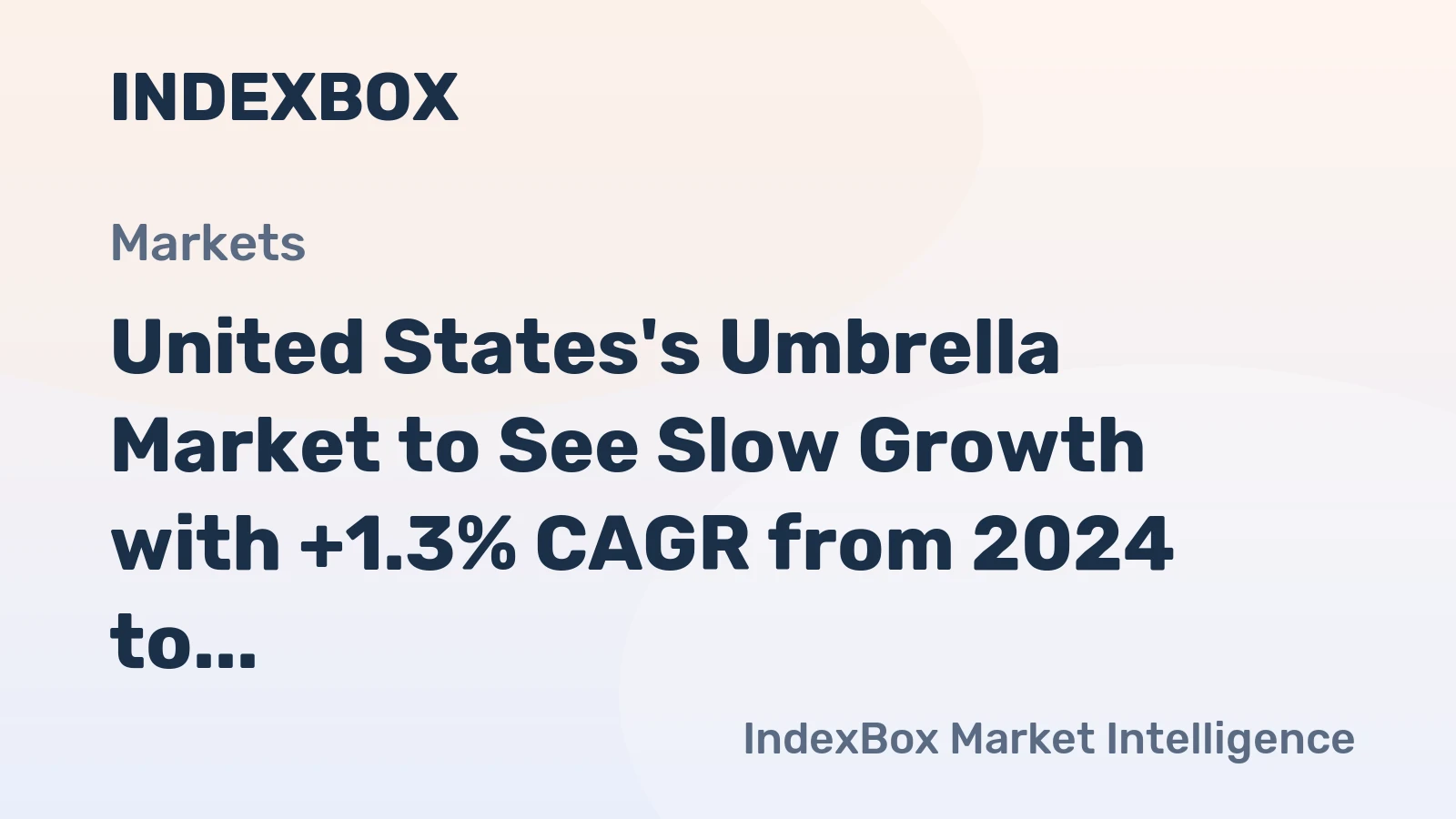 United States's Umbrella Market to See Slow Growth with +1.3% CAGR from 2024 to 2035