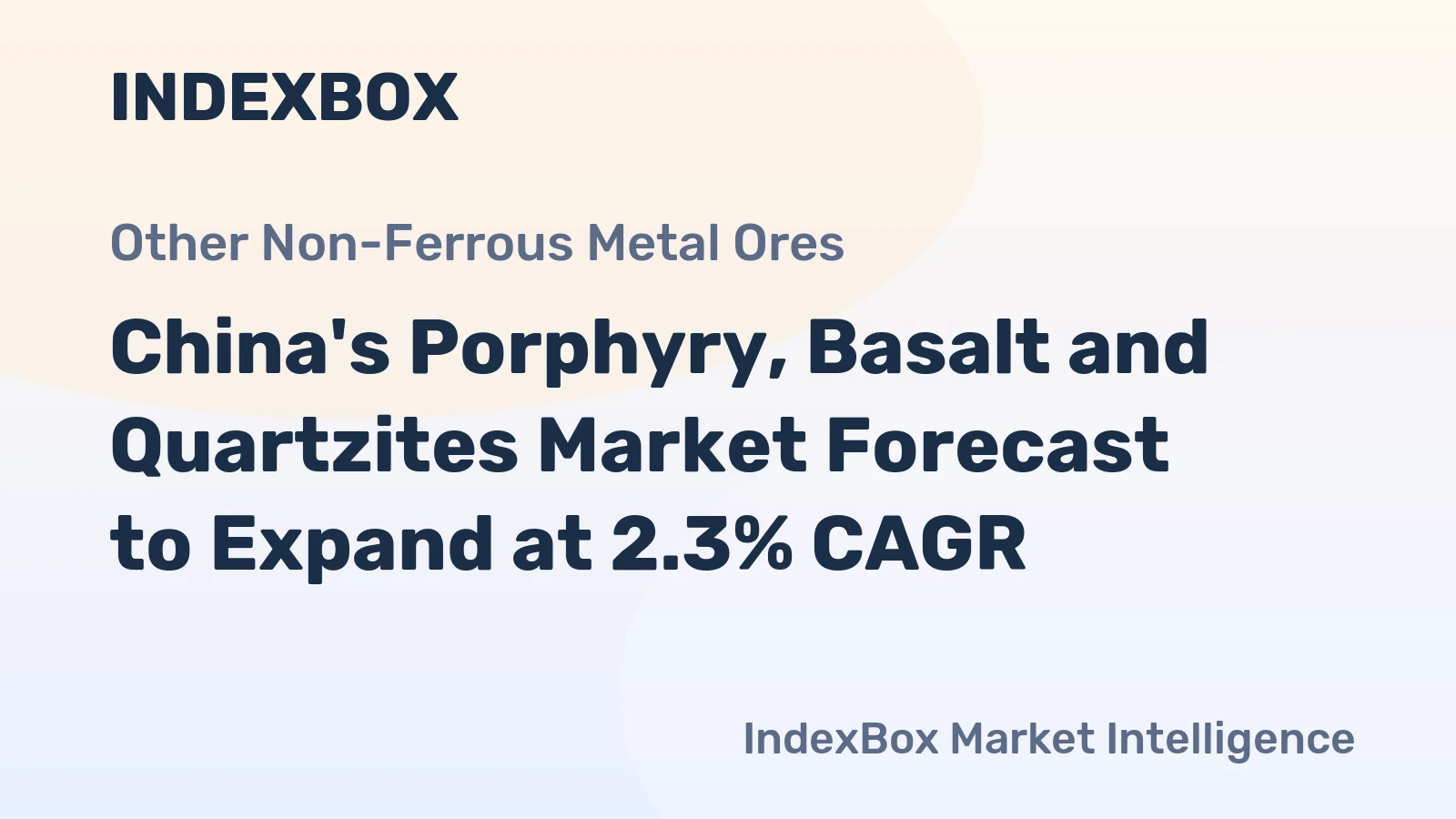 China's Porphyry, Basalt and Quartzites Market Forecast to Expand at 2.3% CAGR