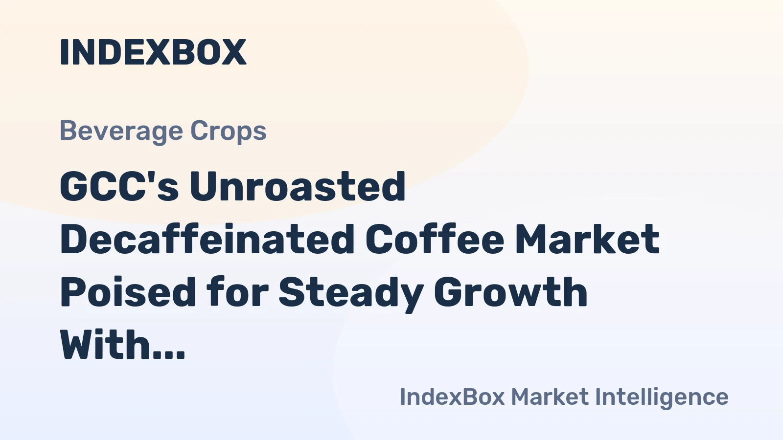 GCC's Unroasted Decaffeinated Coffee Market Poised for Steady Growth With 34% CAGR in Value Through 2035