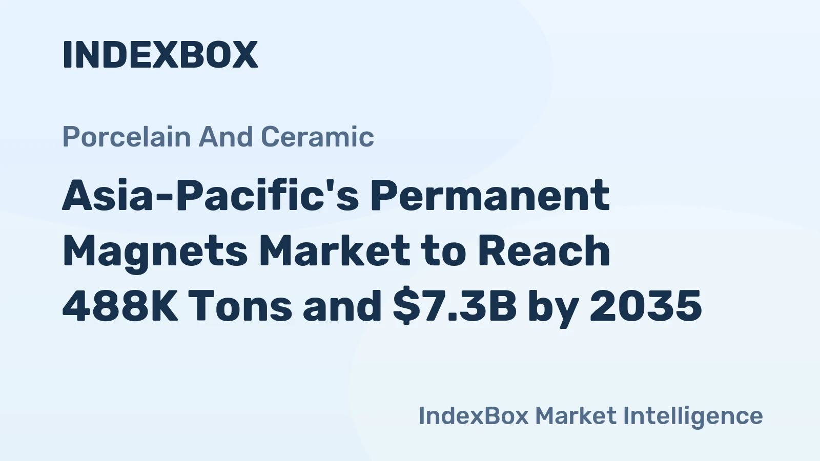 Asia-Pacific's Permanent Magnets Market to Reach 488K Tons and $7.3B by 2035