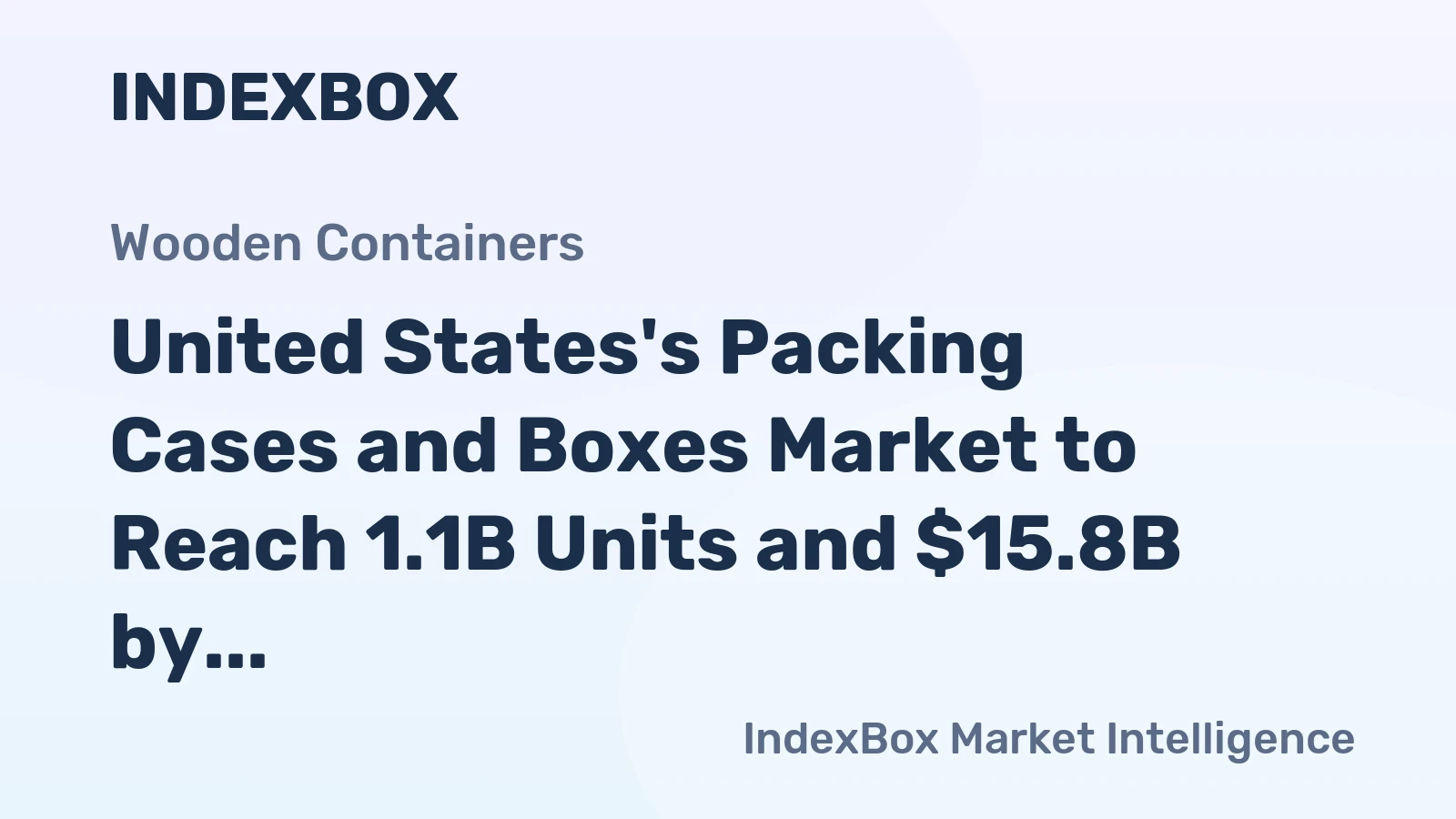 United States's Packing Cases and Boxes Market to Reach 1.1B Units and $15.8B by 2035