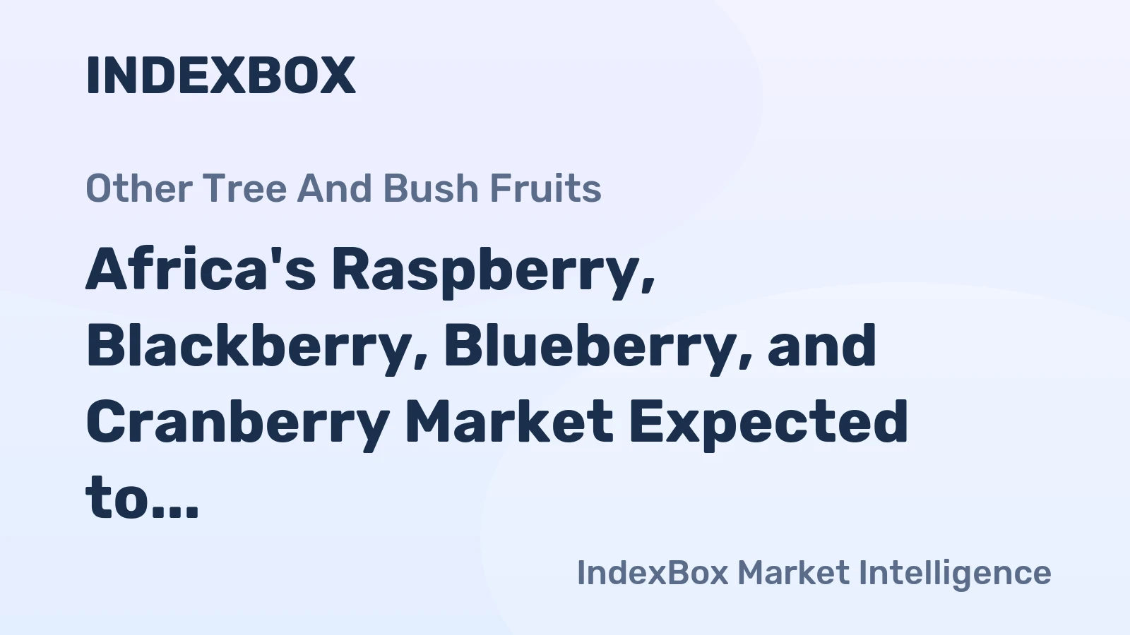 Africa's Raspberry, Blackberry, Blueberry, and Cranberry Market Expected to See Upward Consumption Trend with Anticipated Volume of 32K tons and Value of $173M by 2035