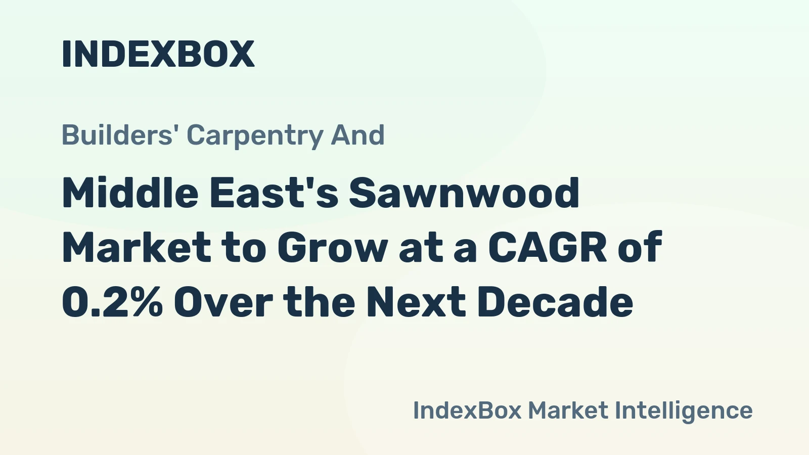 Middle East's Sawnwood Market to Grow at a CAGR of 0.2% Over the Next Decade