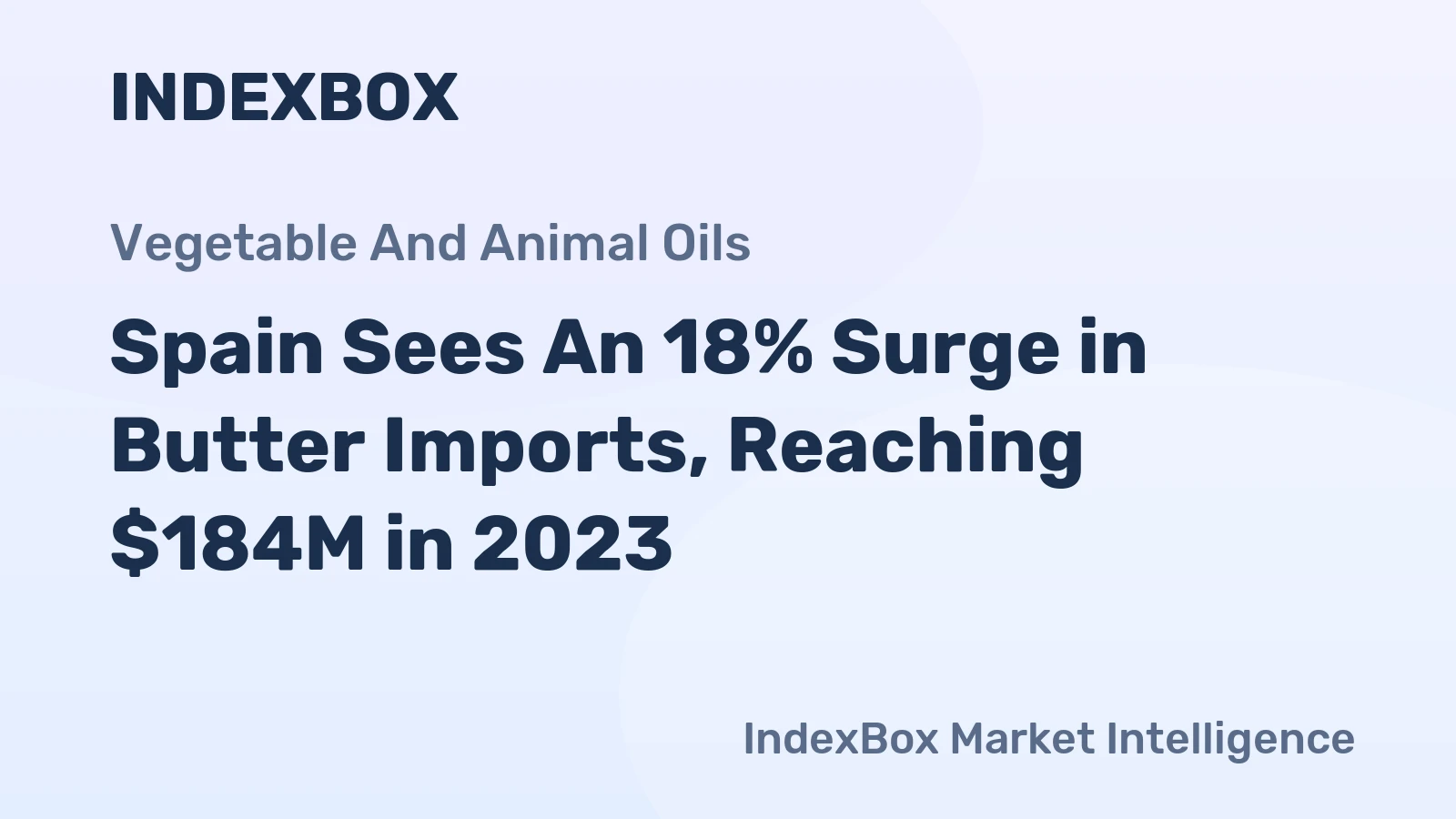 Spain Sees An 18% Surge in Butter Imports, Reaching $184M in 2023
