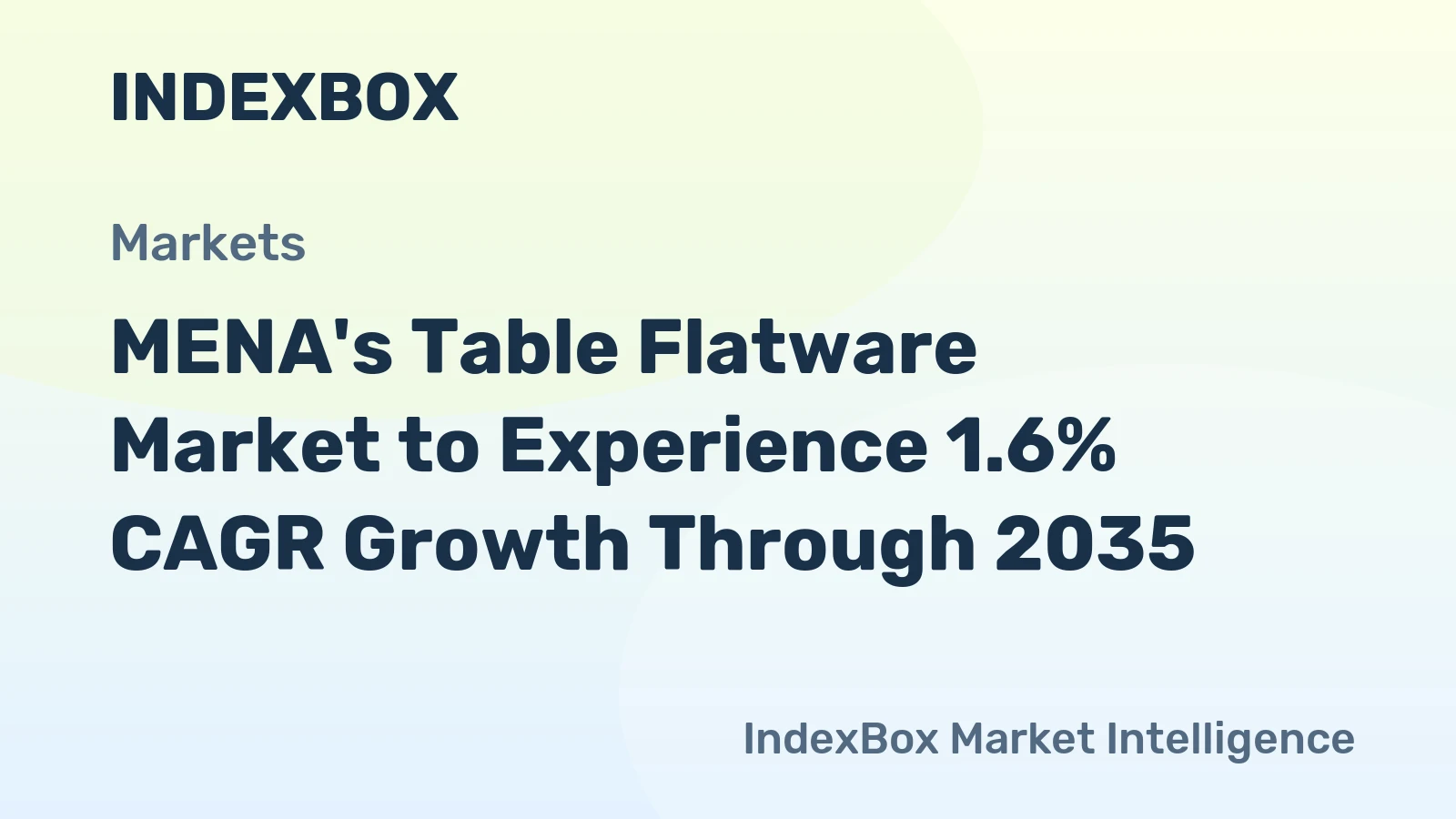 MENA's Table Flatware Market to Experience 1.6% CAGR Growth Through 2035