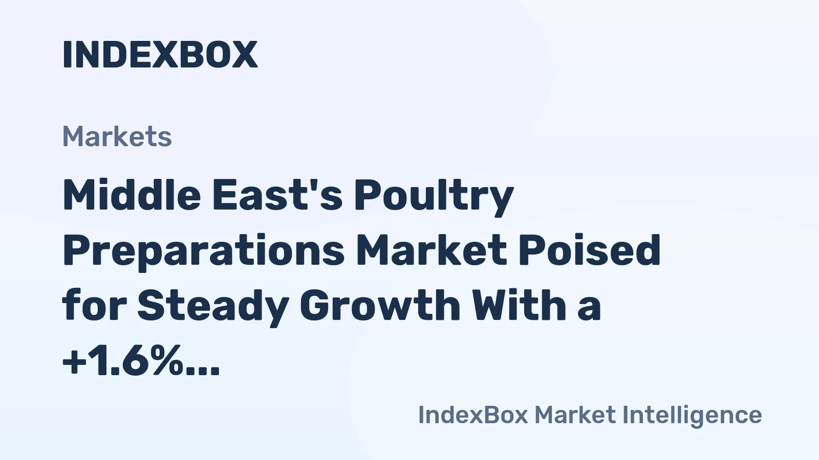 Middle East's Poultry Preparations Market Poised for Steady Growth With a +1.6% Volume CAGR