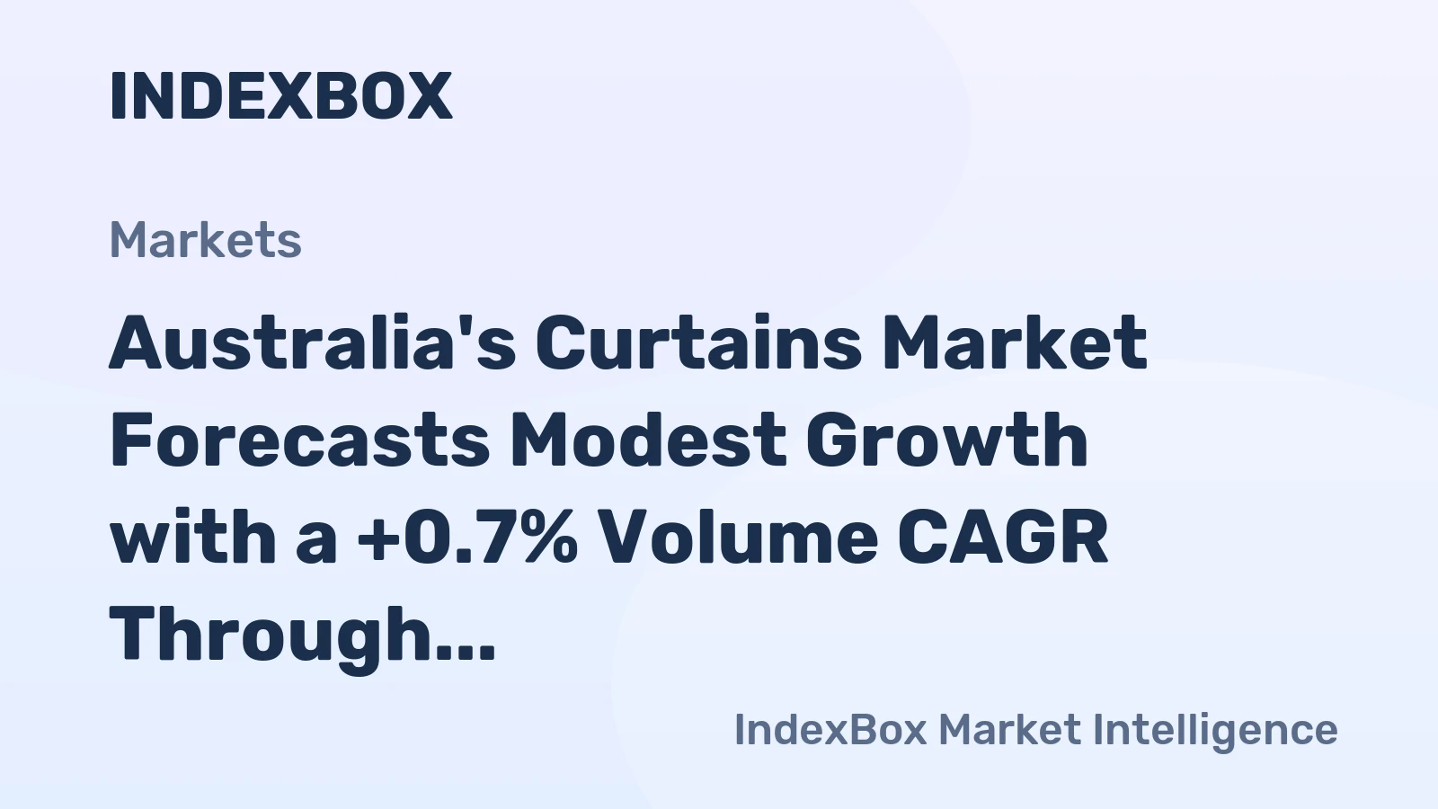 Australia's Curtains Market Forecasts Modest Growth with a +0.7% Volume CAGR Through 2035
