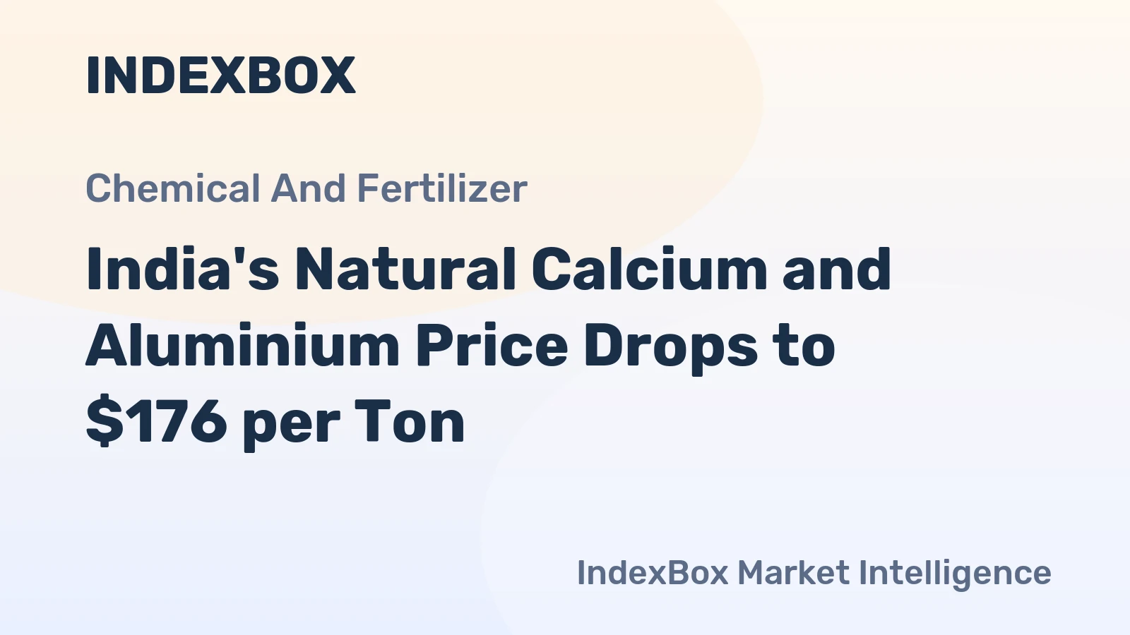 India's Natural Calcium and Aluminium Price Drops to $176 per Ton