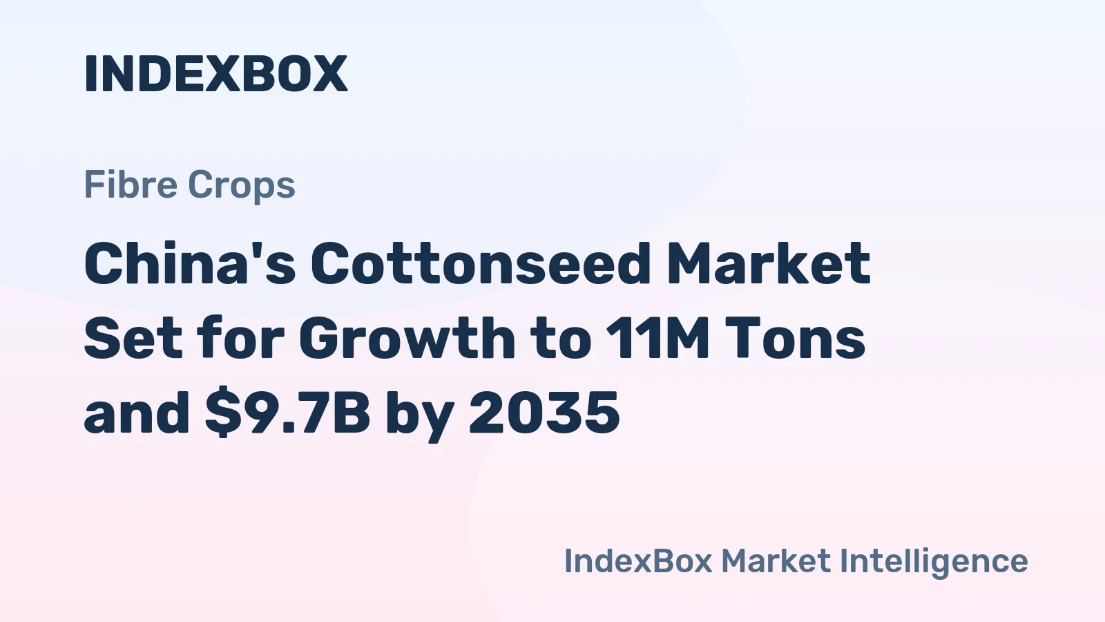 China's Cottonseed Market Set for Growth to 11M Tons and $9.7B by 2035
