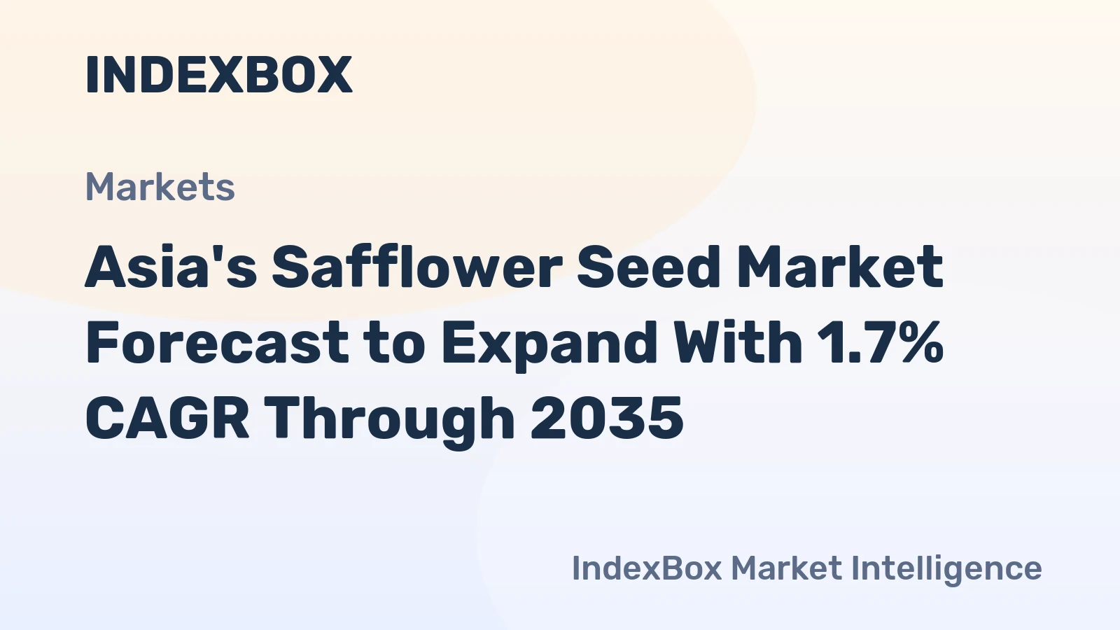 Asia's Safflower Seed Market Forecast to Expand With 1.7% CAGR Through 2035