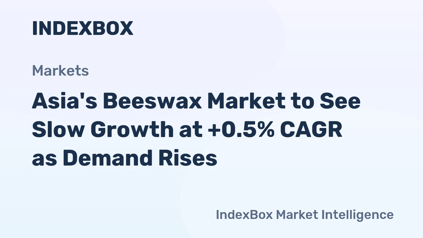 Asia's Beeswax Market to See Slow Growth at +0.5% CAGR as Demand Rises