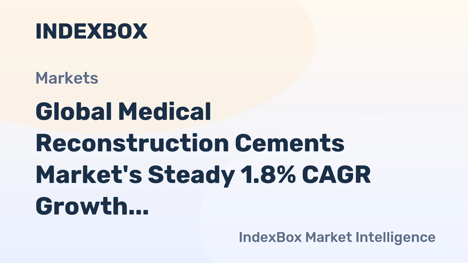 Global Medical Reconstruction Cements Market's Steady 1.8% CAGR Growth Through 2035