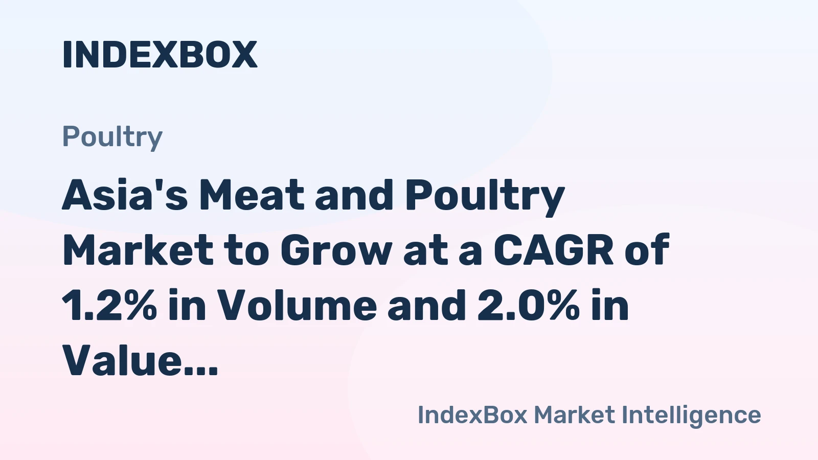Asia's Meat and Poultry Market to Grow at a CAGR of 1.2% in Volume and 2.0% in Value from 2024-2035