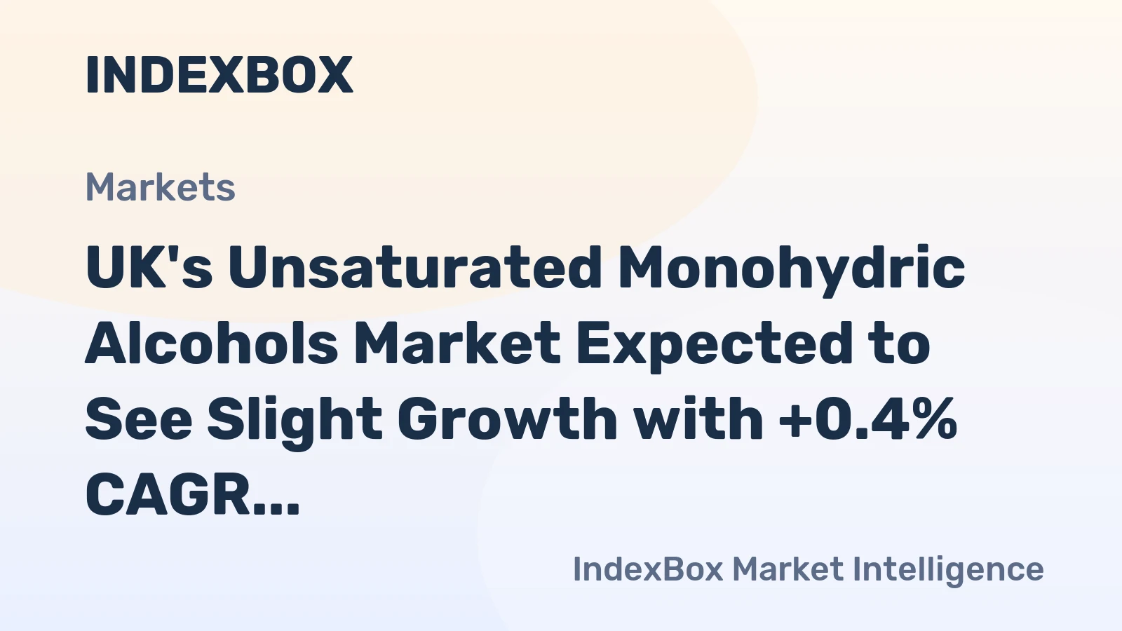 UK's Unsaturated Monohydric Alcohols Market Expected to See Slight Growth with +0.4% CAGR